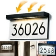 Solar Address Sign, Lighted Address Plaque Outdoor Waterproof, LED ...