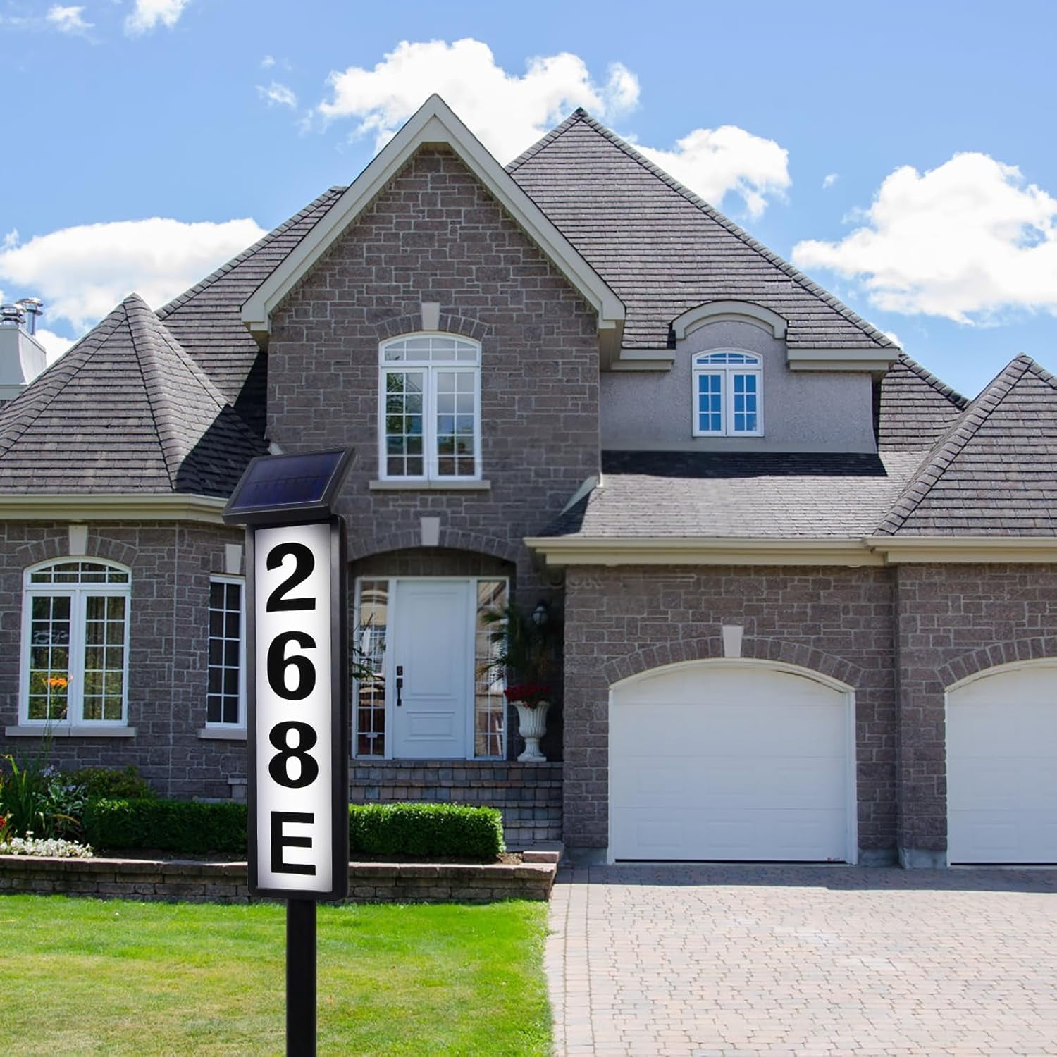 Solar Address Sign Lighted Solar House Numbers for Outside Address ...