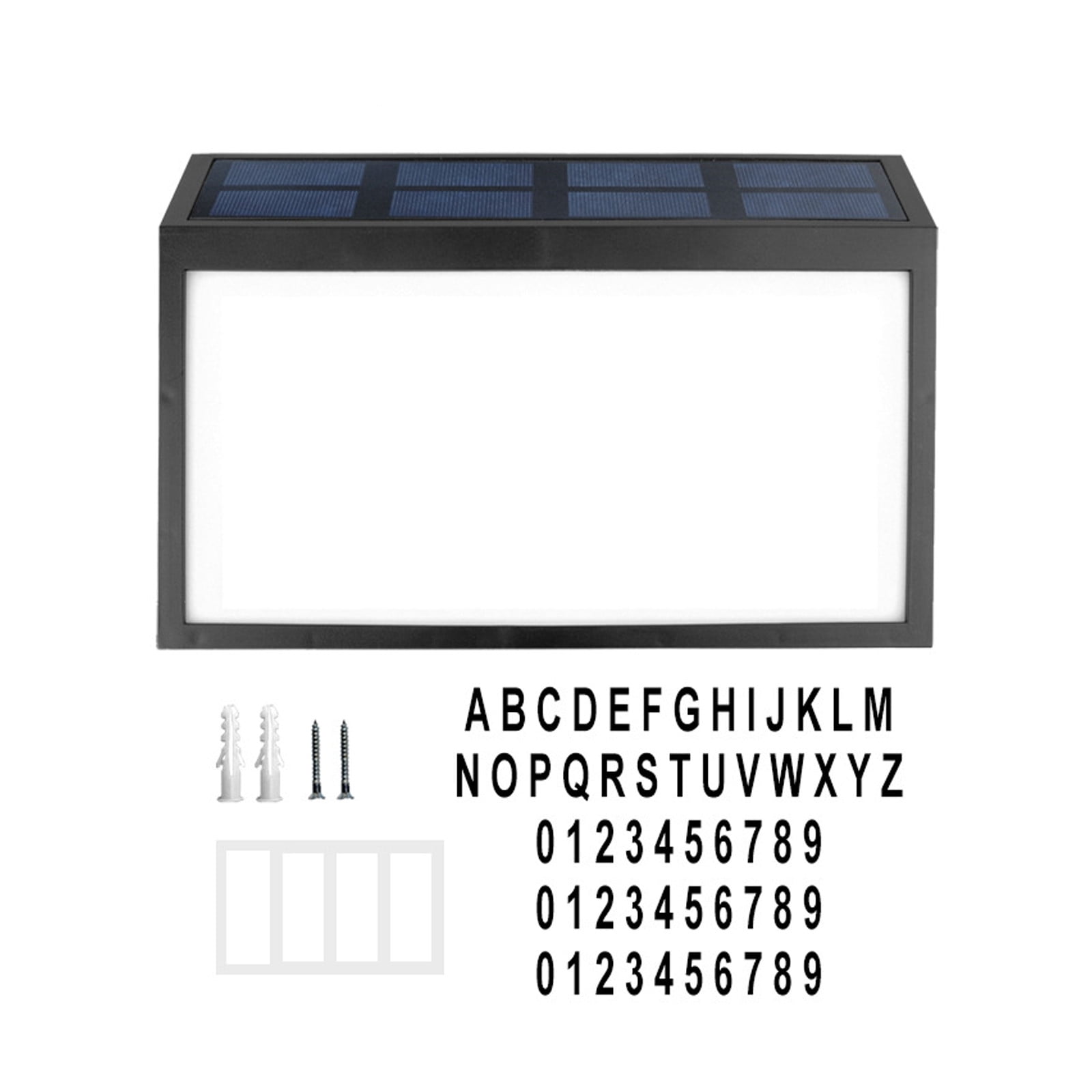Solar Address Signs for Yard, Solar Powered Address Sign with Warm ...