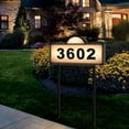 Solar Address Signs for Yard, Solar Powered Address Sign with Warm ...