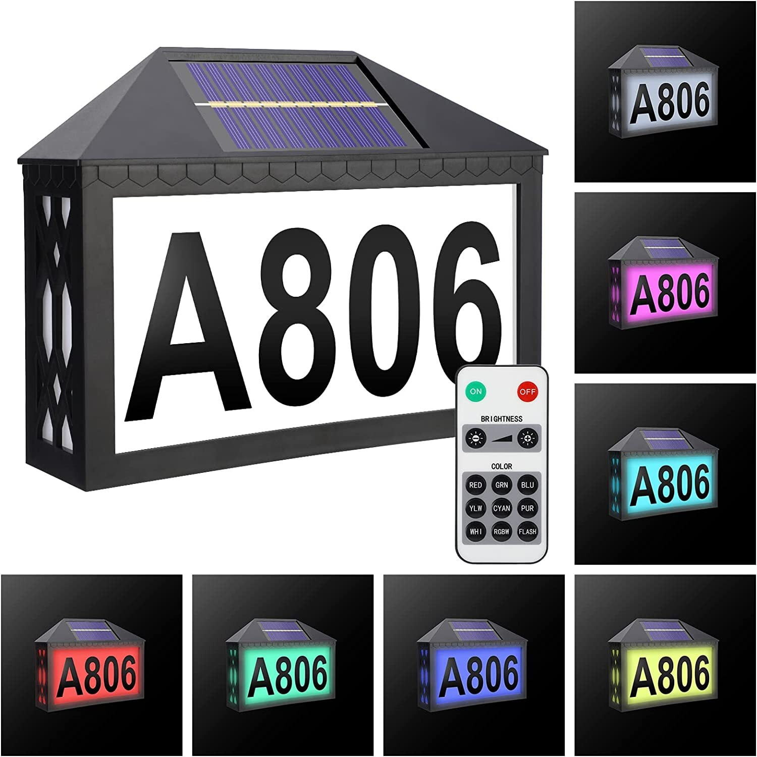 Solar Address Signs for Houses，House Numbers for Solar Powered Led ...