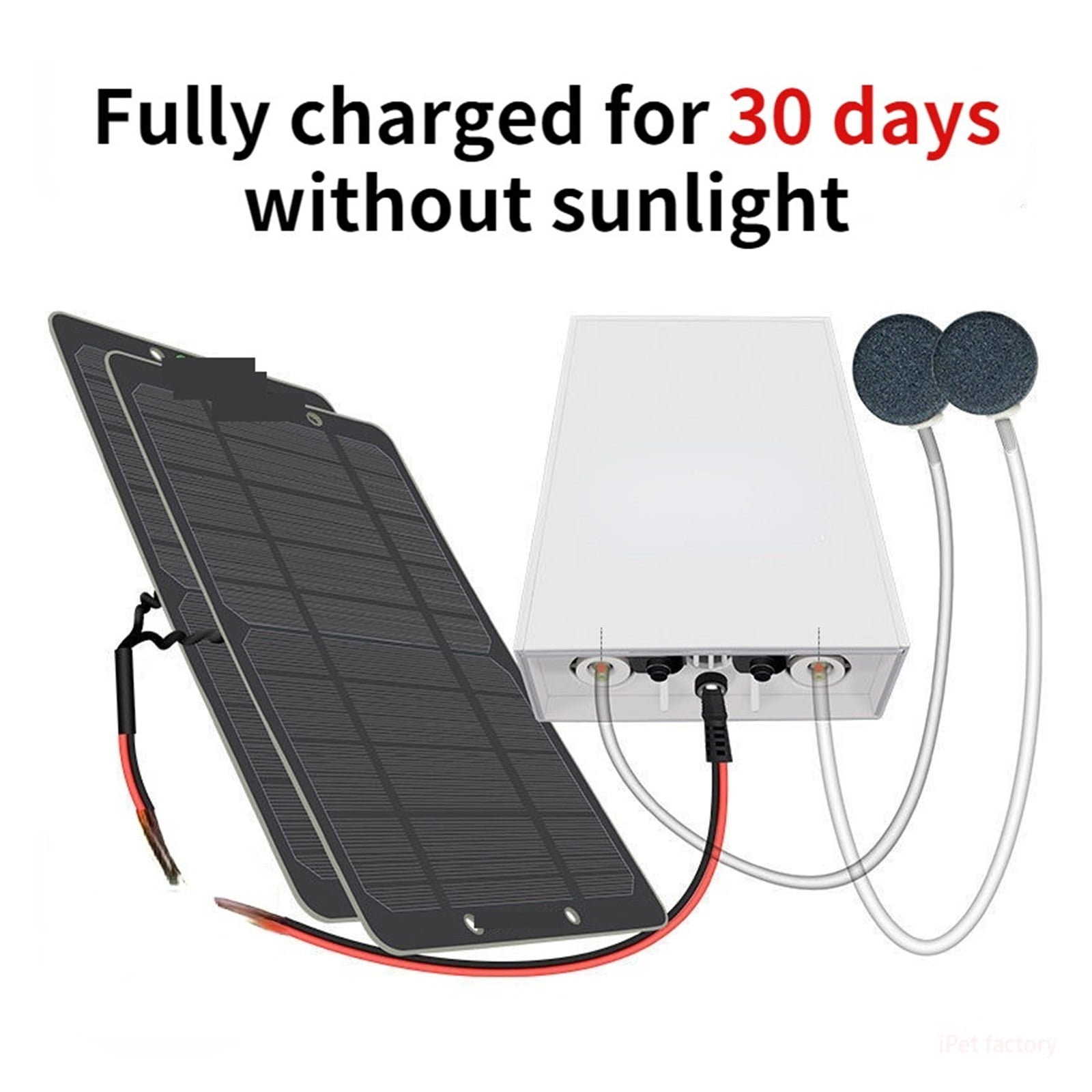 Solar Aeration Water Pump Ultra-quiet Lithium Battery Charging ...
