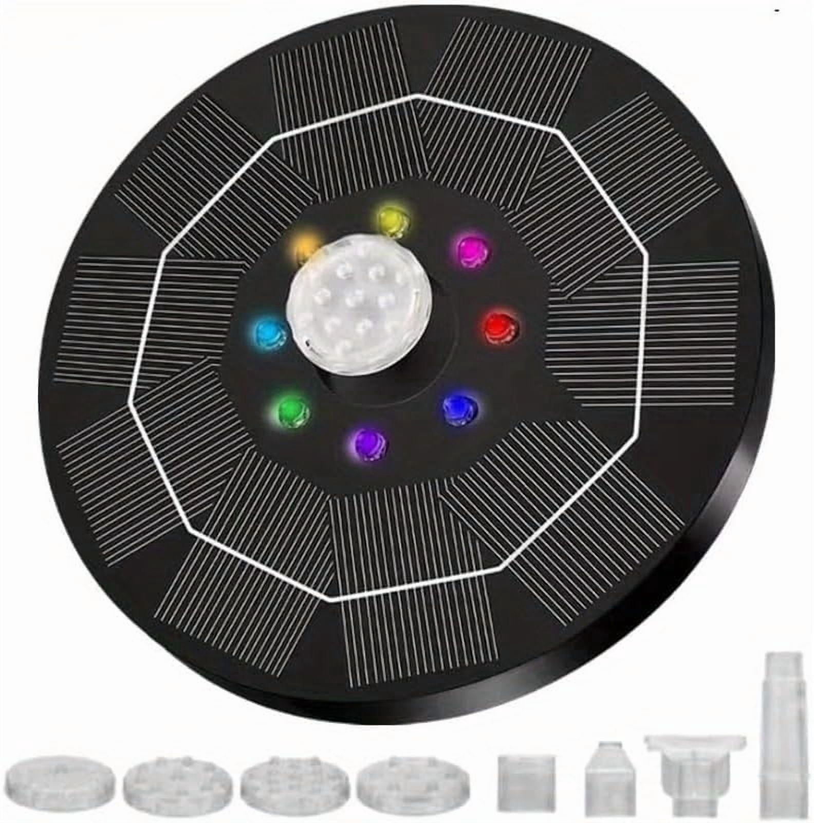 Solar Aerator Water Pump with RGB Lights Fish Pond Fountain Circulation ...