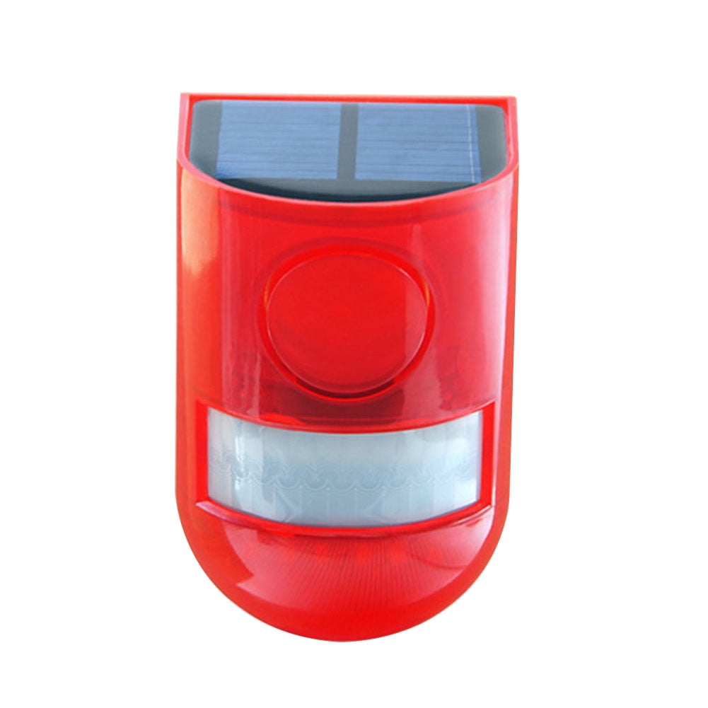 Solar Alarm Lamp Remote Control Security Alarm Siren Motion Sensor ...