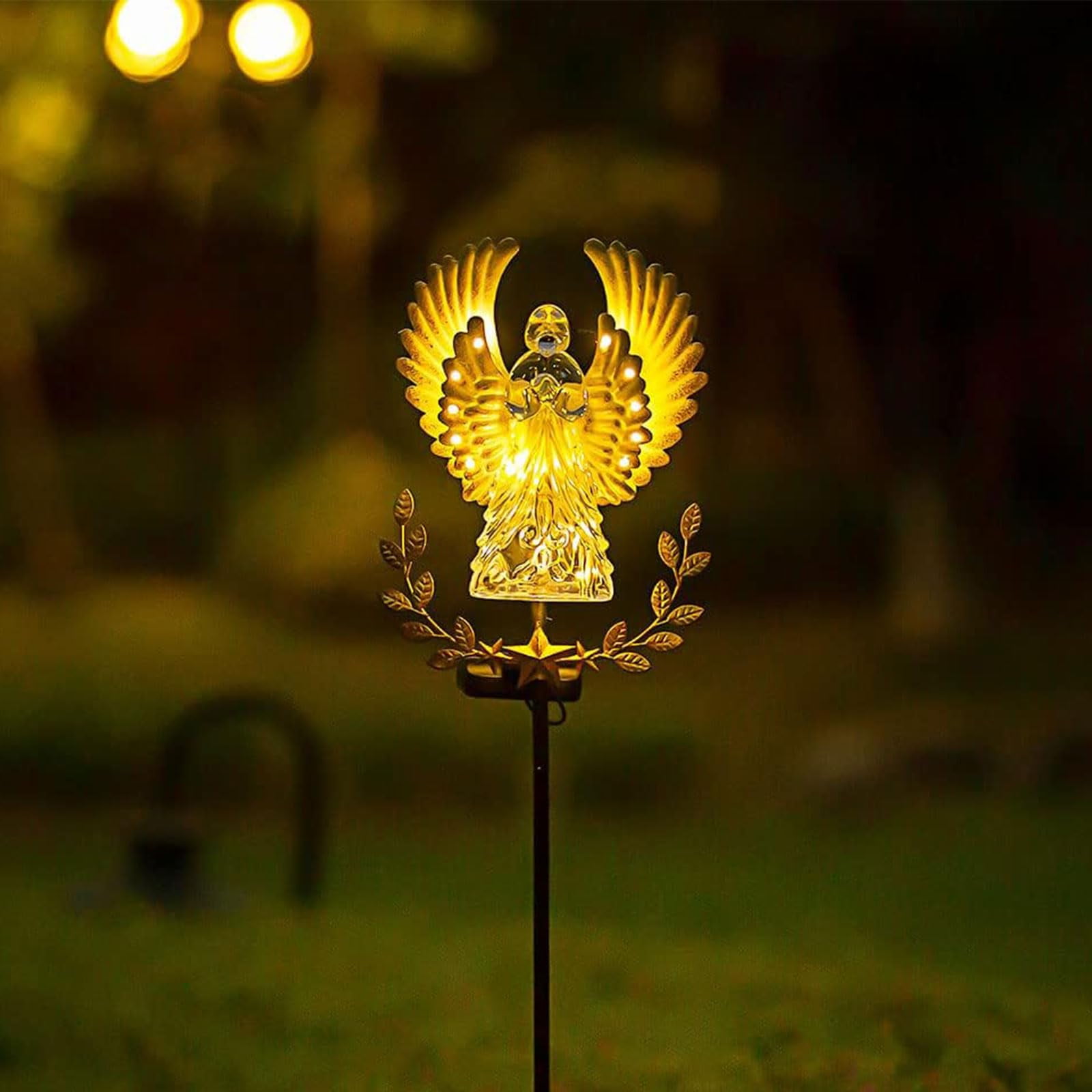 Solar Angel Garden Stake Lights | Solar Metal Angel Outdoor Lights ...