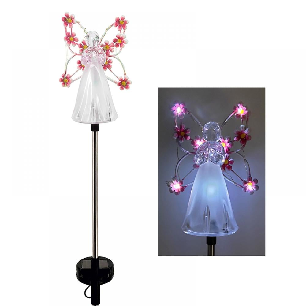 Solar Angel Garden Stake Lights - Angel Solar Lights Outdoor Garden ...