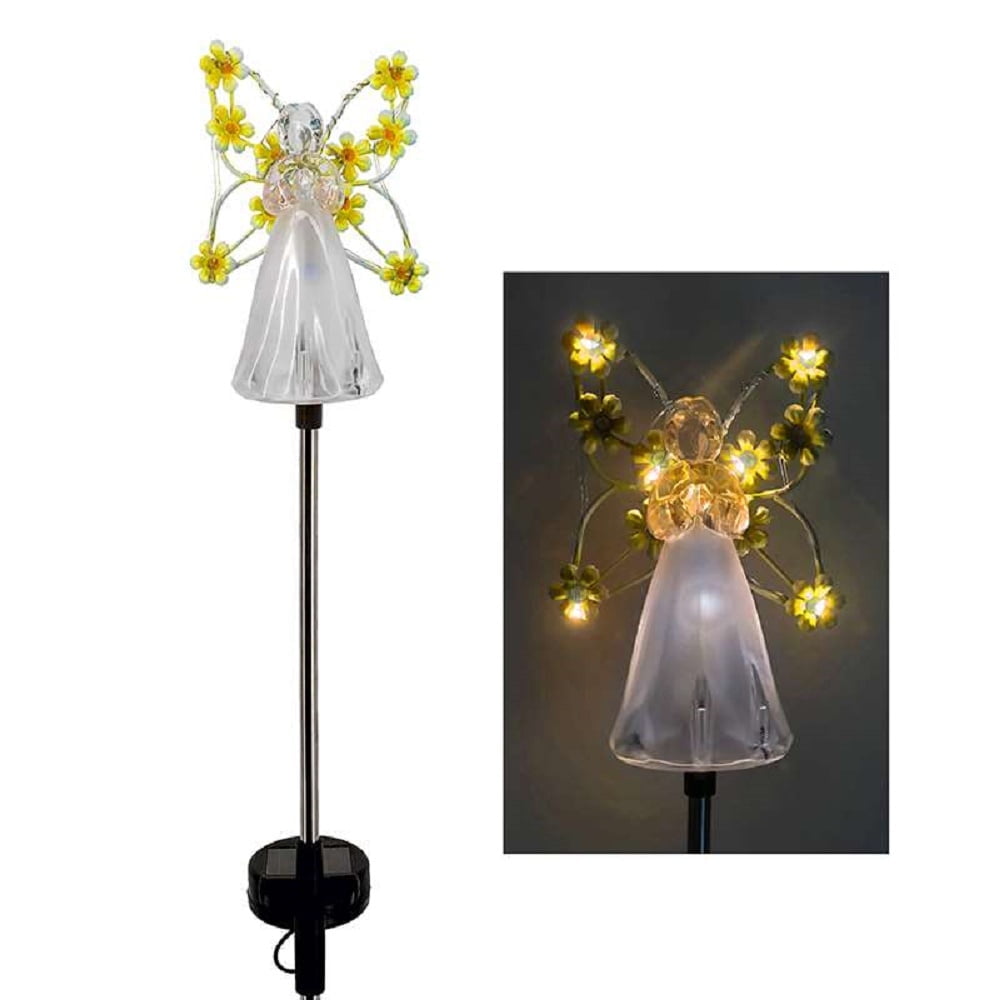 Solar Angel Lights, with 7 LEDs Solar Stake Lights Outdoor, LED ...