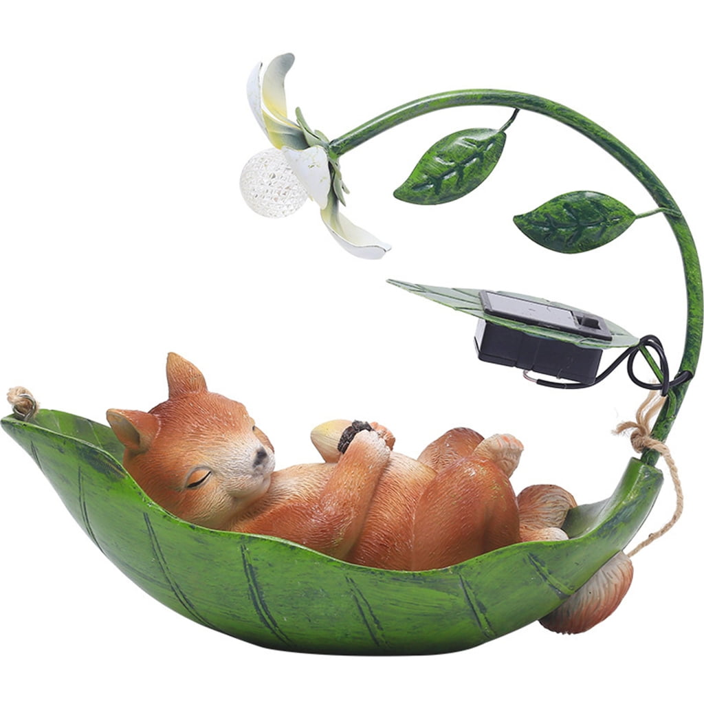 Solar Animal Garden Statue Waterproof Resin Figurine Crafts Household ...