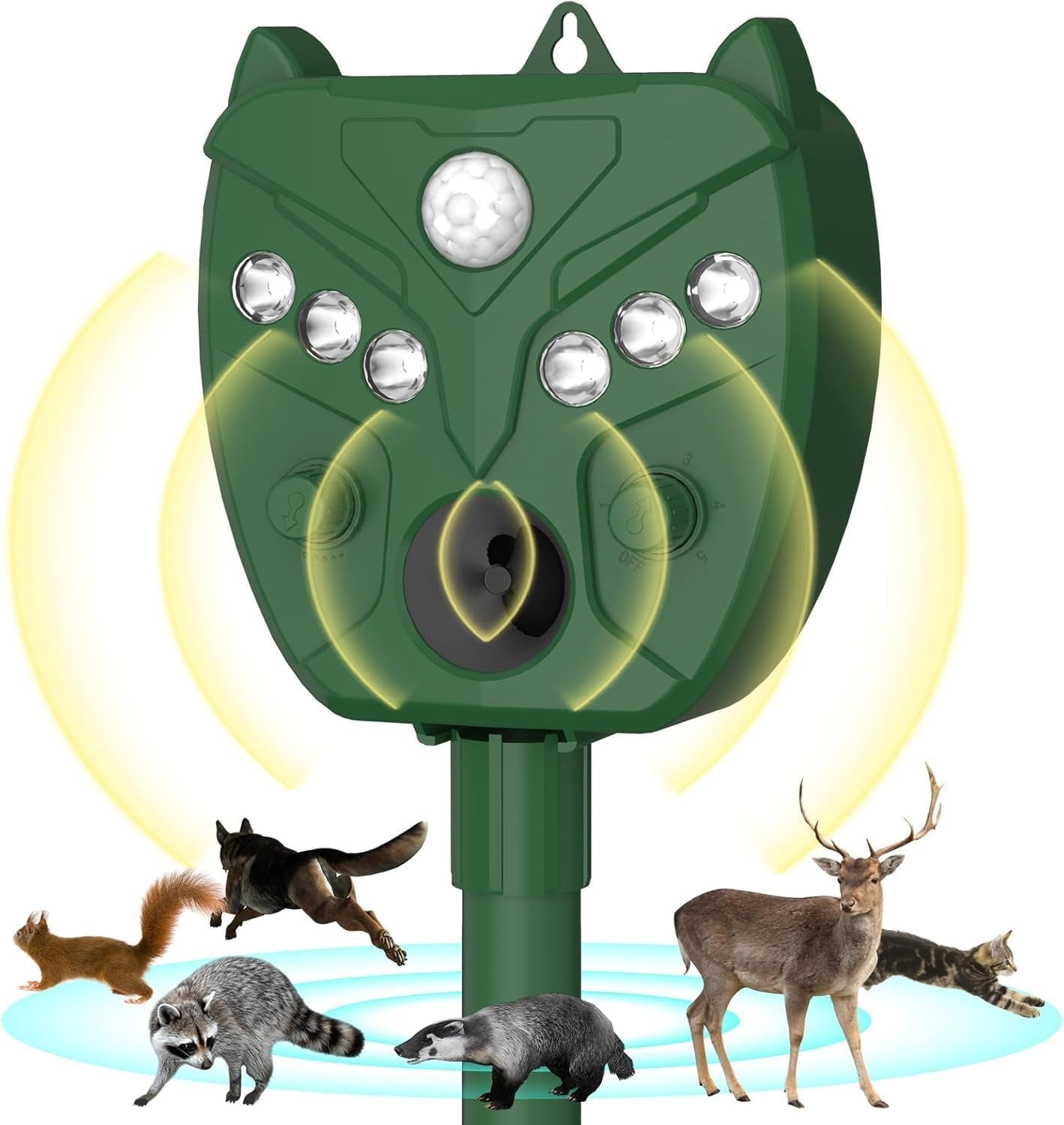 Solar Animal Repellent, Cat Repellent Outdoor, Squirrel Repellent, Deer ...