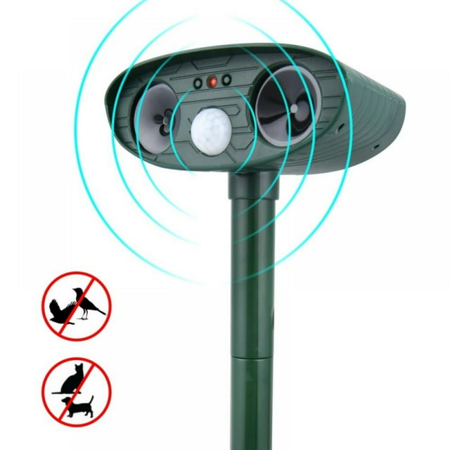Solar Animal Repeller, Outdoor Smart Ultrasonic Animal Repeller Garden ...