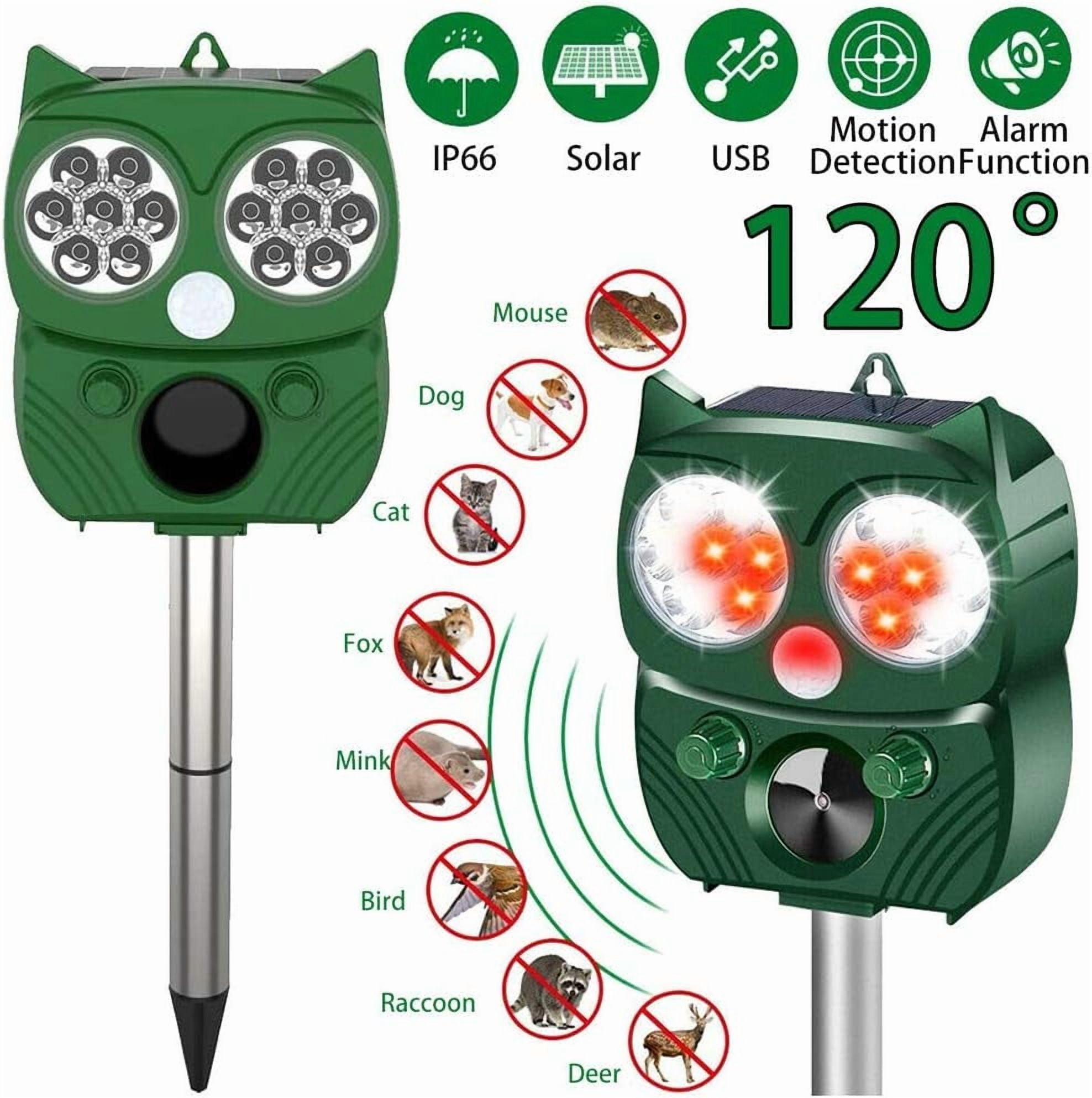 Solar Animal Repeller Ultrasonic Pest Control - Motion Activated ...