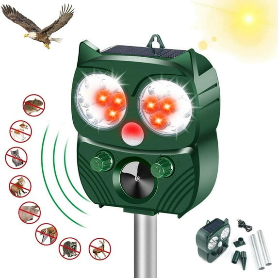 Solar Animal Repeller Ultrasonic Pest Control - Motion Activated ...