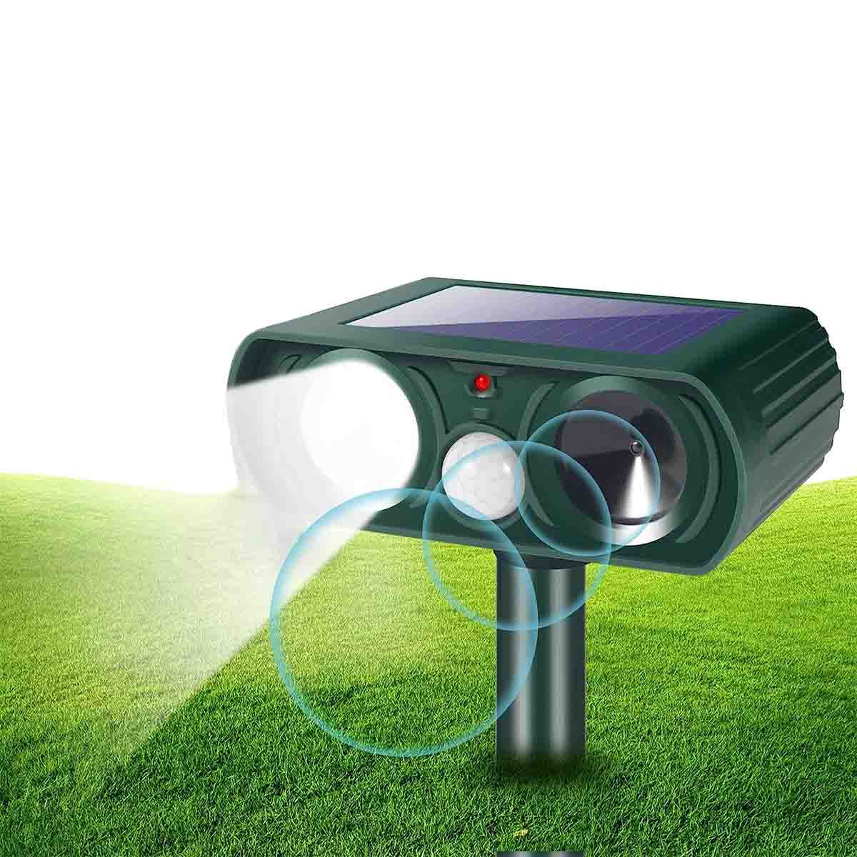 Solar Animal Repeller Waterproof,Ultrasonic Animal Repellent Outdoor ...