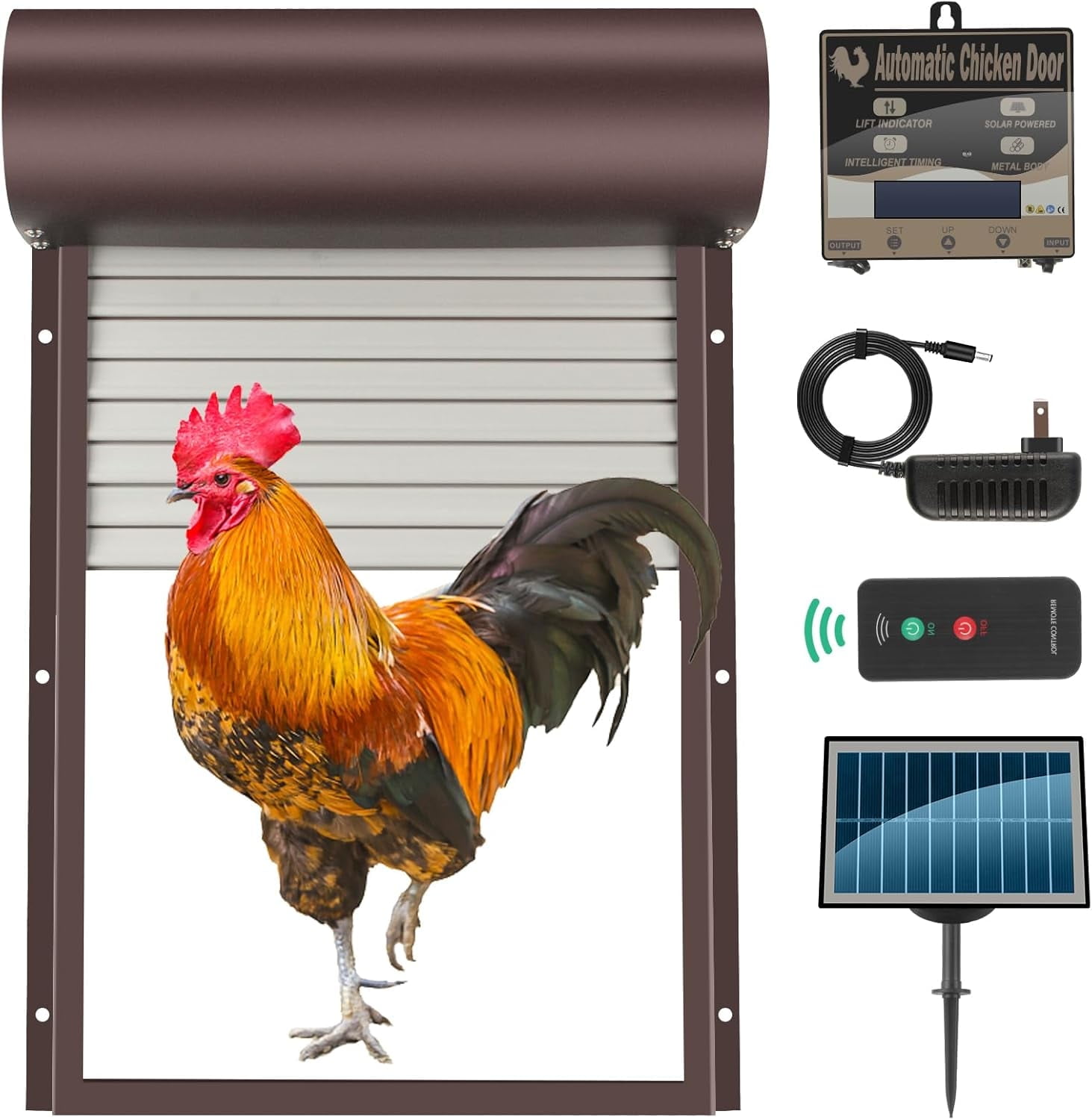 Free Shipping! Solar Automatic Chicken Coop Door - Automatic Coop Door ...
