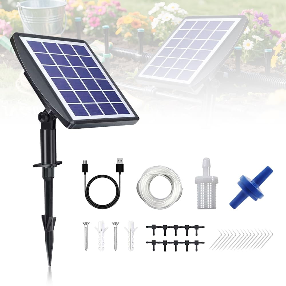 Solar Automatic Drip Irrigation Kit System, 2025 Upgrade Auto Plants ...