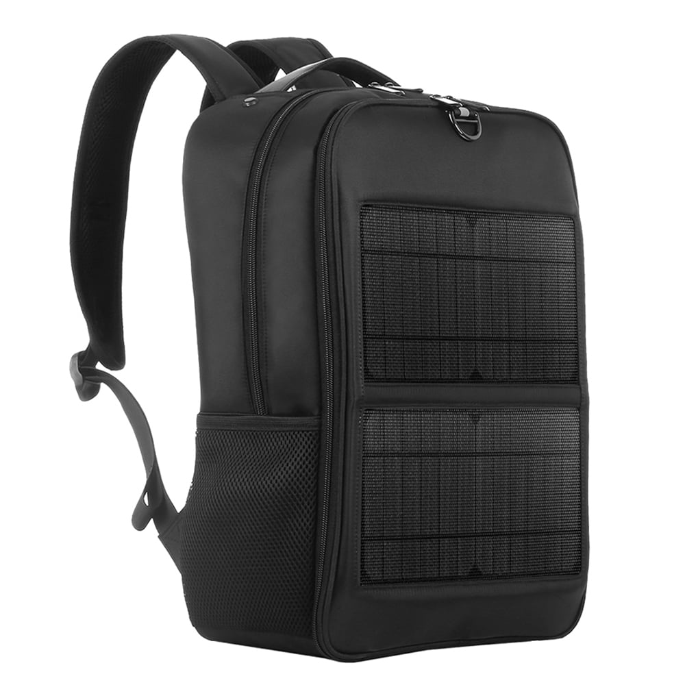Solar Backpack with 14W Solar Panel Dual USB Port Waterproof Nylon ...