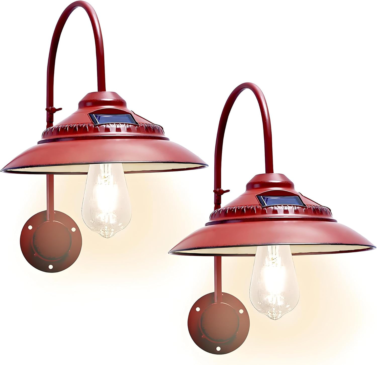 Solar Barn Lights Outdoor - Rustic Vintage Outdoor Wall Lights with ...