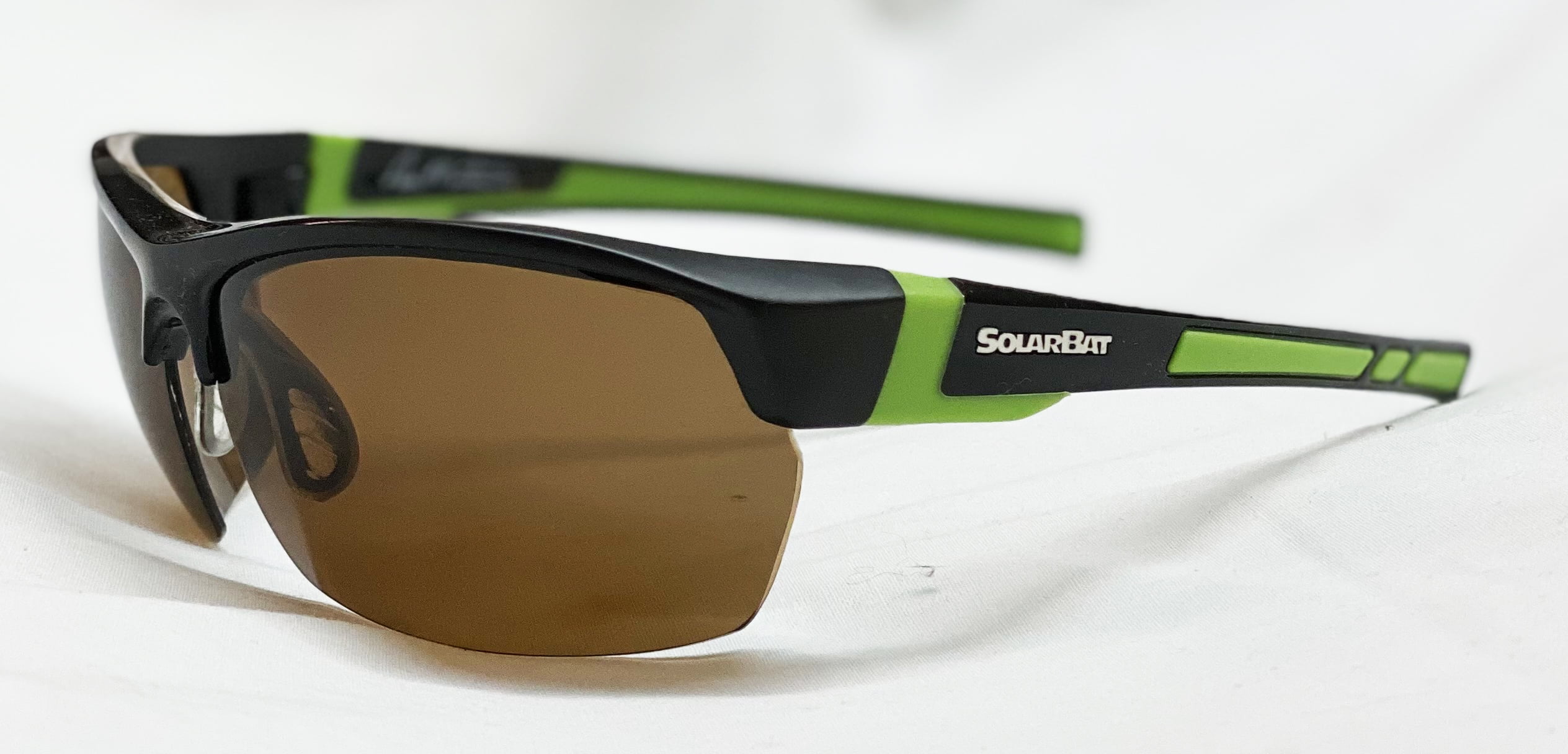 Solar Bat Eye Protection The Natural 2 Lime Green with Amber Polarized ...