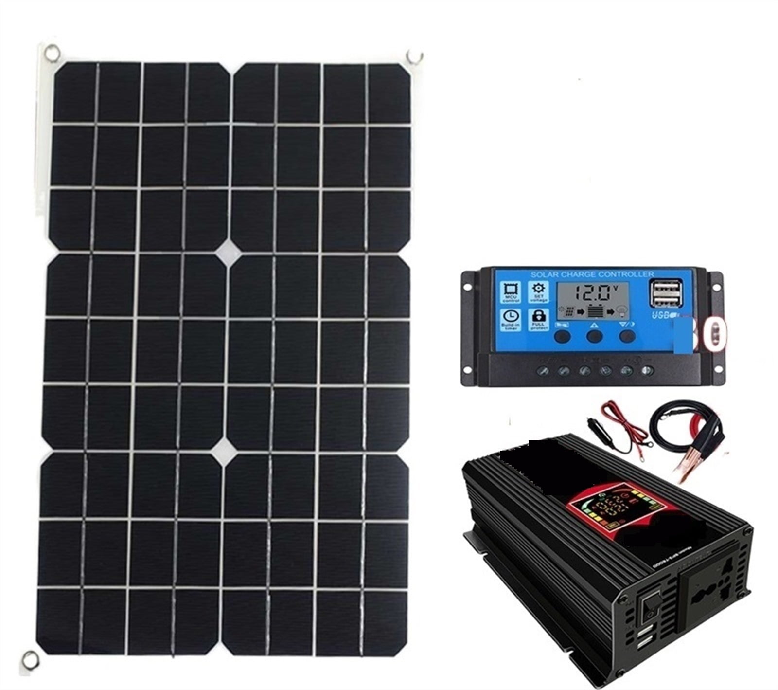 Solar Battery Inverter,Panel Controller LED Display Smart Solar Battery ...