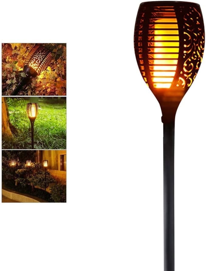 Solar Battery LED Flame Lamp Waterproof Romantic Flicker Effect Torch ...