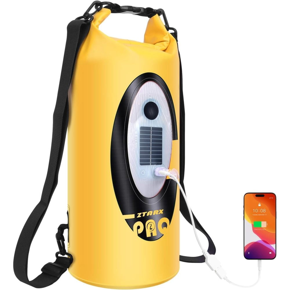 Solar/Battery Powered Multi-Functional Waterproof Backpack, Bluetooth ...