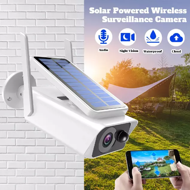 Solar Battery Powered Wireless Security Camera System Outdoor Home Wifi ...