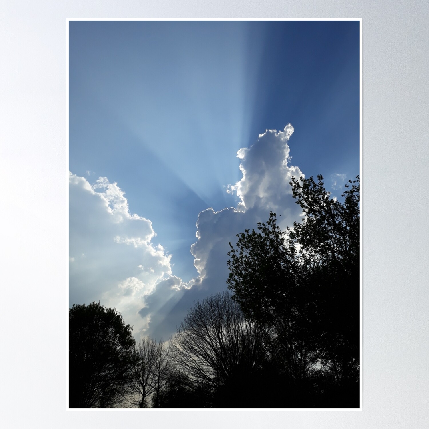 Solar Beams Poster Wall Art, Modern Wall Decor, 24x36 UNFRAMED ...