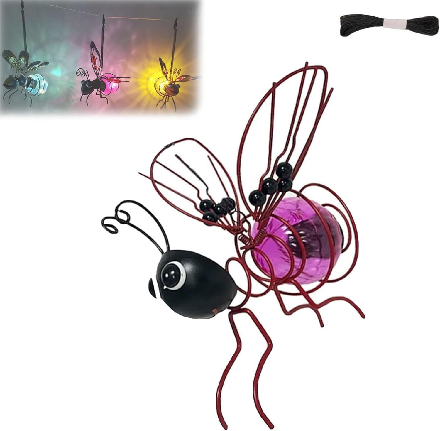 Solar Bee Light, Solar Garden Bees, Solars Powered Hanging Lanterns for ...