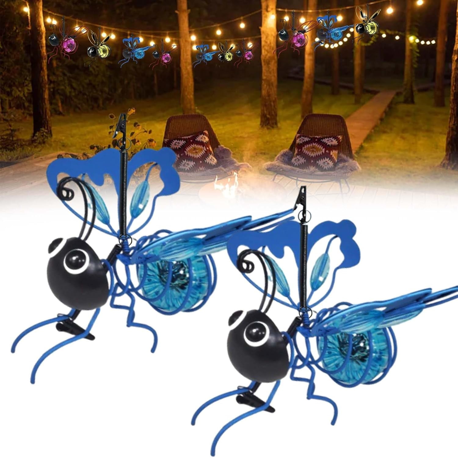 Solar Bee Lights Outdoor, Outdoor Hanging Solar Bee Lights, Hanging ...