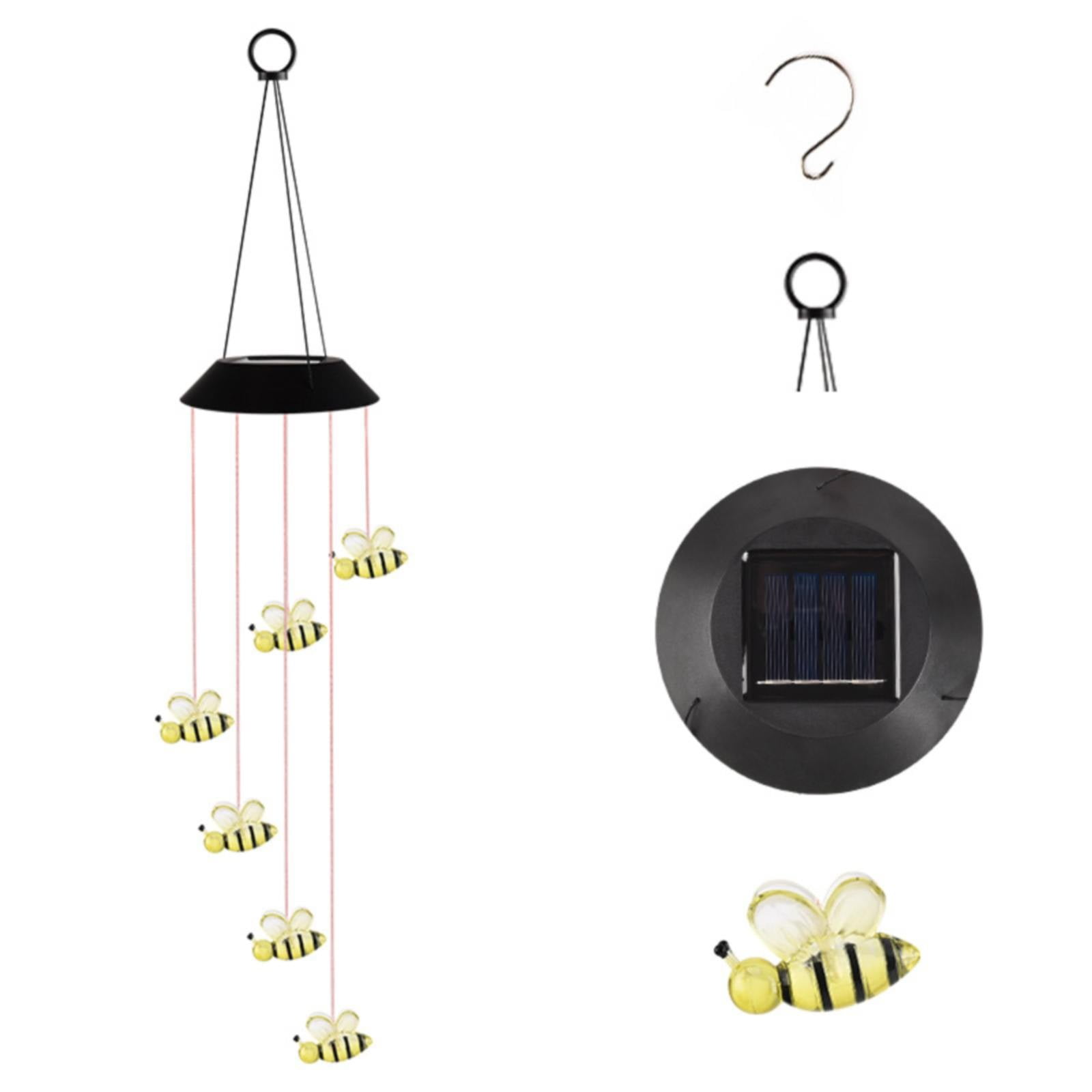 Solar Bee Wind Chime Light Led Colorful Slow Flashing Wind Chime Light ...