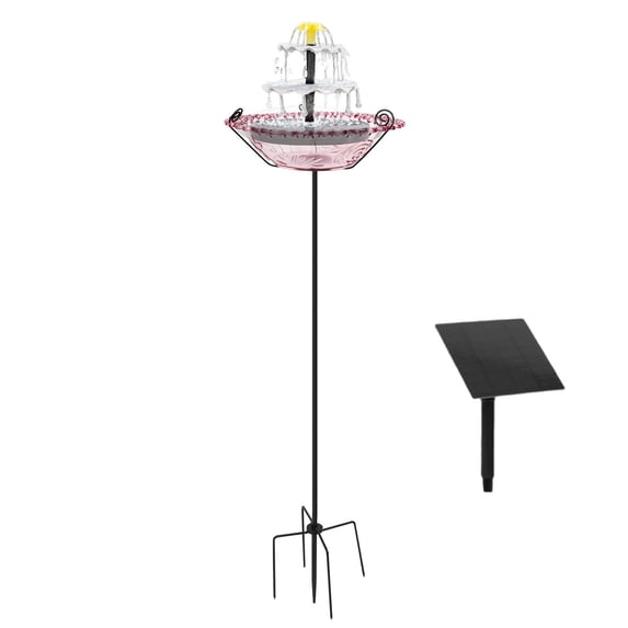 Solar Bird Bath Fountain 2 In 1 Bird Bath For Outside With Solar Panels ...