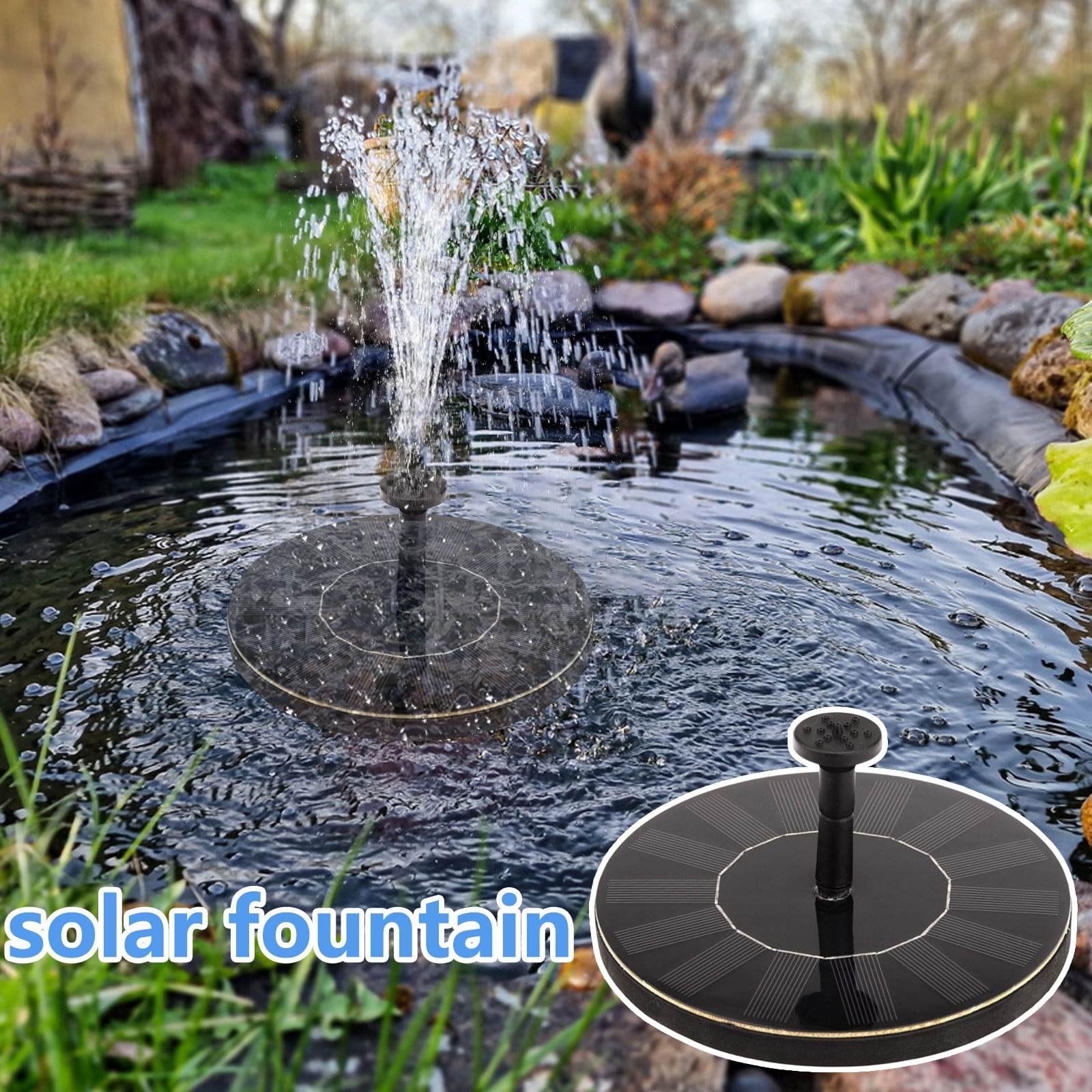 Solar Bird Bath Fountain Pump, 2025 Upgrade Solar Powered Water Pump ...
