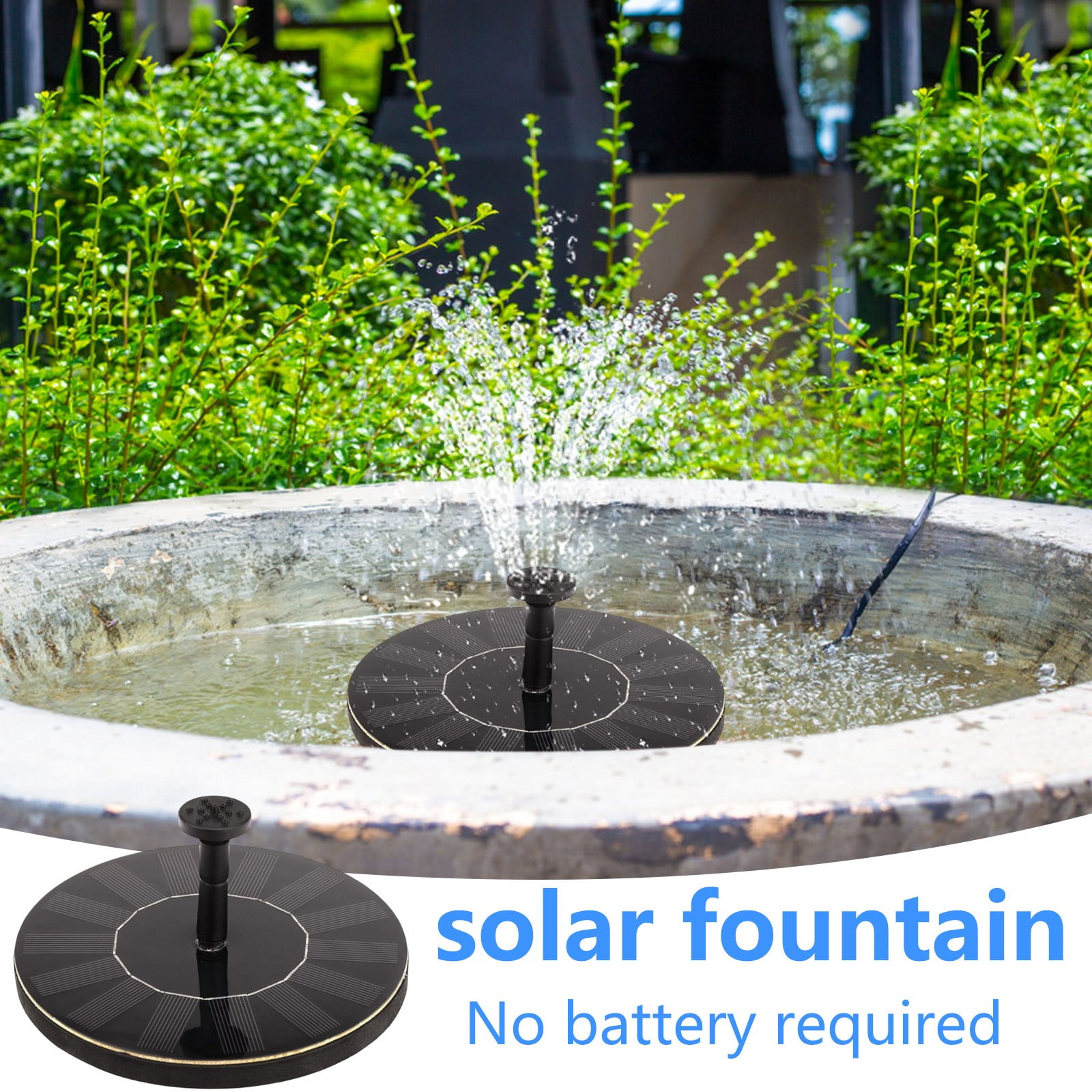 Solar Bird Bath Fountain Pump, Solar Powered Water Pump, Outdoor Water ...