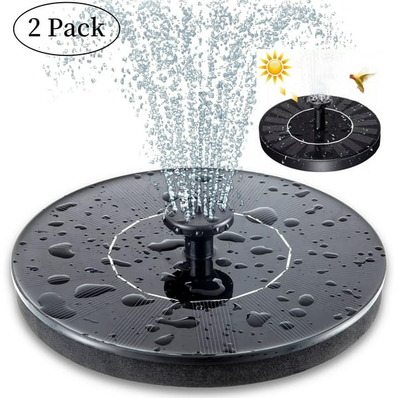 Solar Fountain with Upgraded Glass Panel, Solar Powered Water Fountain ...