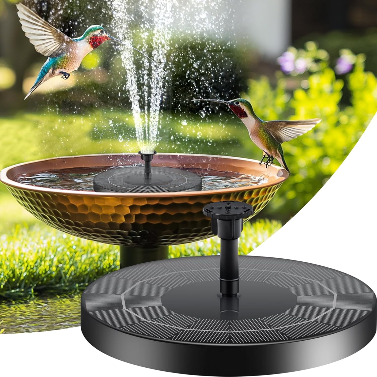 Solar Bird Bath Fountain Pump,Upgrade Solar Powered Water Fountains for ...