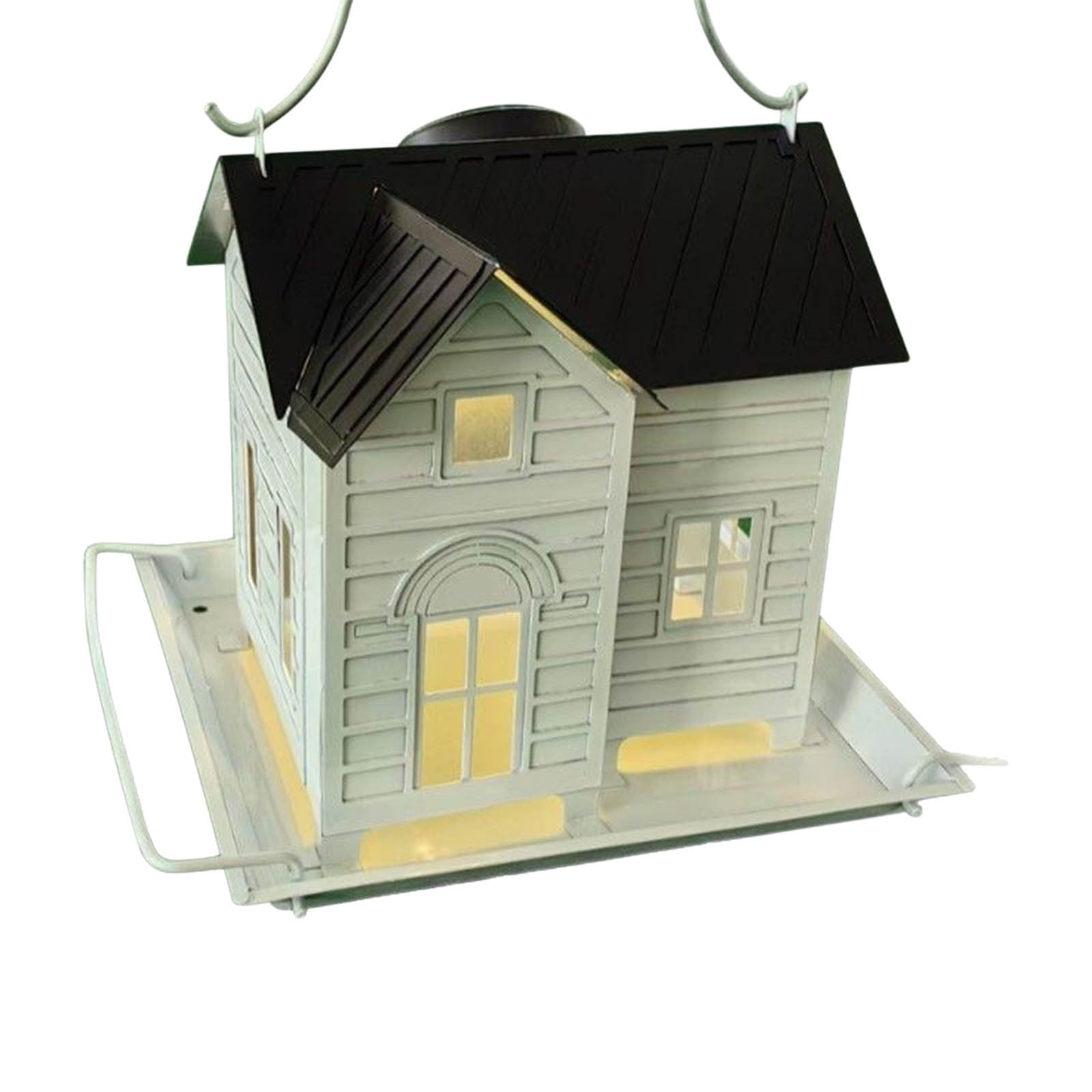 Solar Bird Feeder - Hanging Metal Bird House Feeder with Solar Lights ...