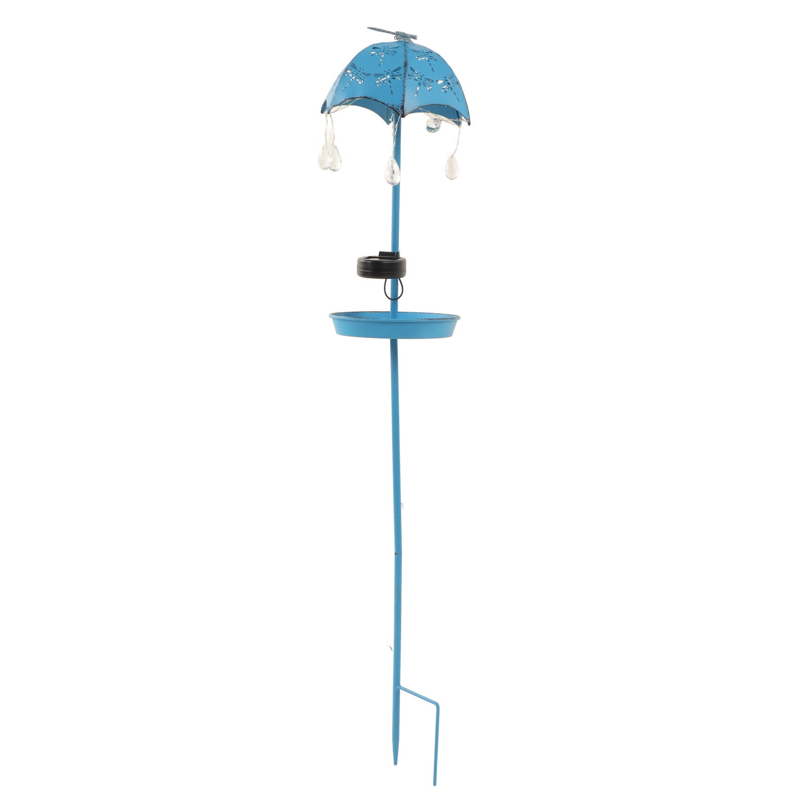 Solar Bird Feeder LED Floor Lamp with Feeding Tray Umbrella Decoration ...