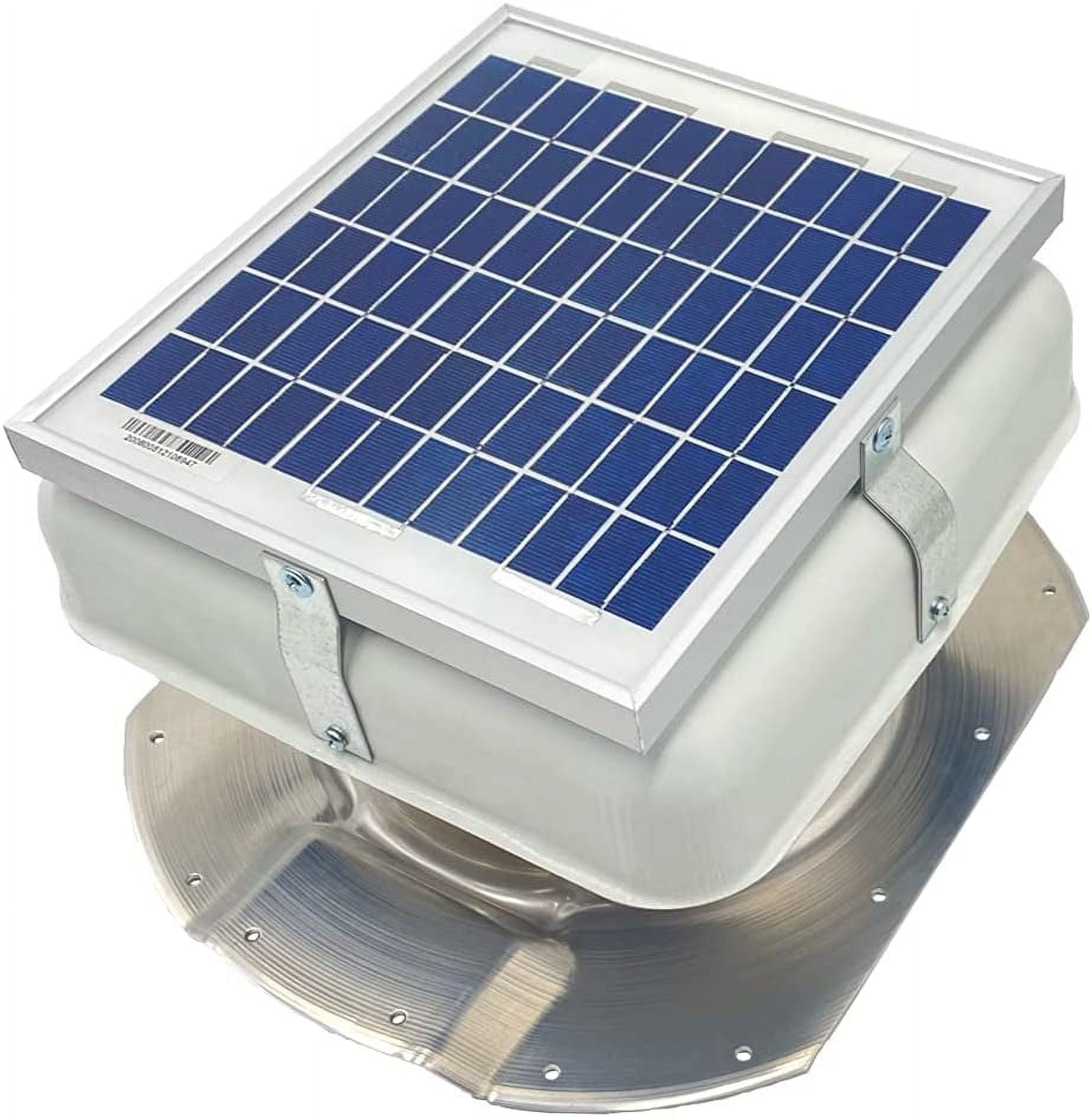 Solar Mega RoofBlaster, White, Solar Roof Vent & Fan for 3.5” Ribbed ...