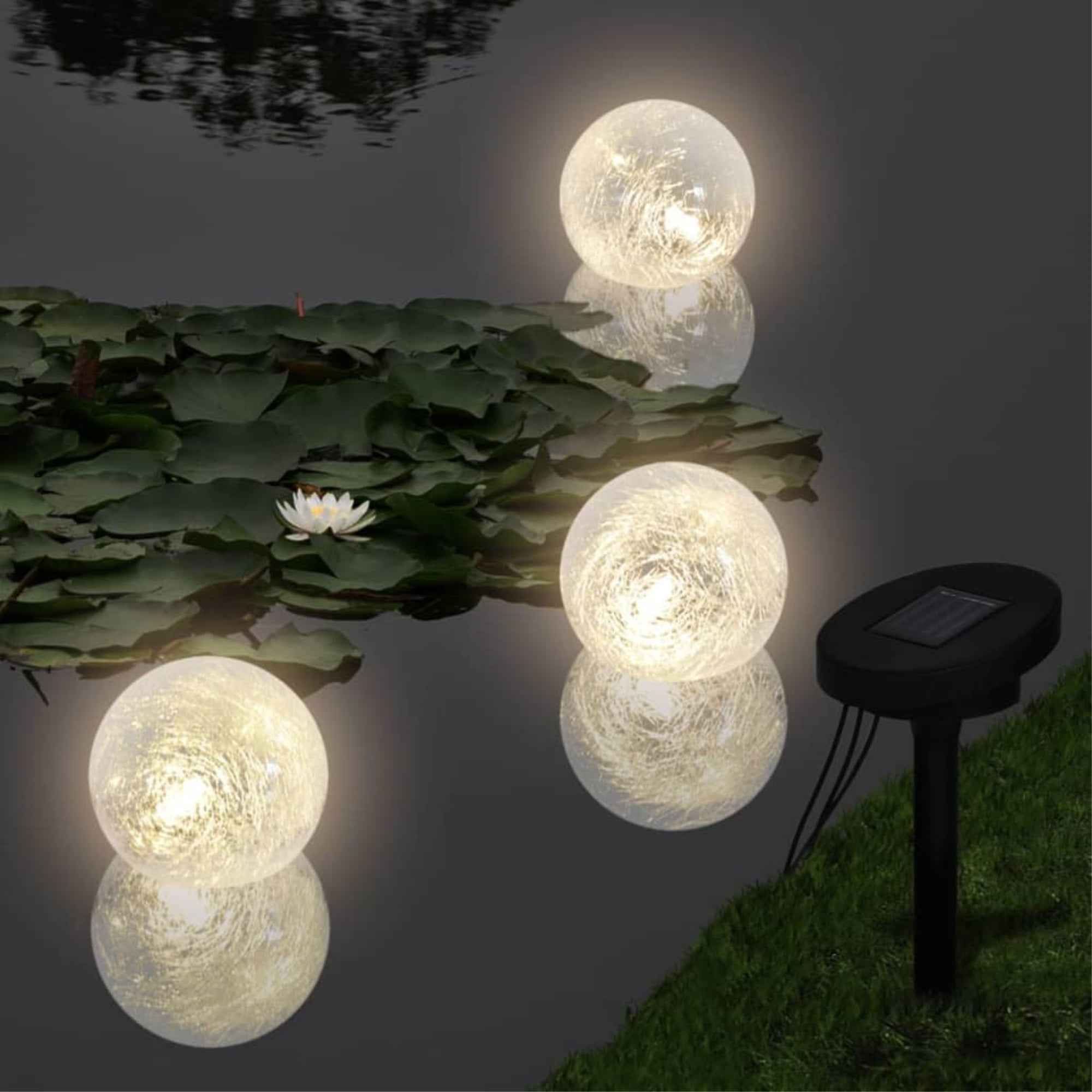 Solar Bowl 3 LED Floating Ball Light for Pond Swimming Pool - Walmart.com