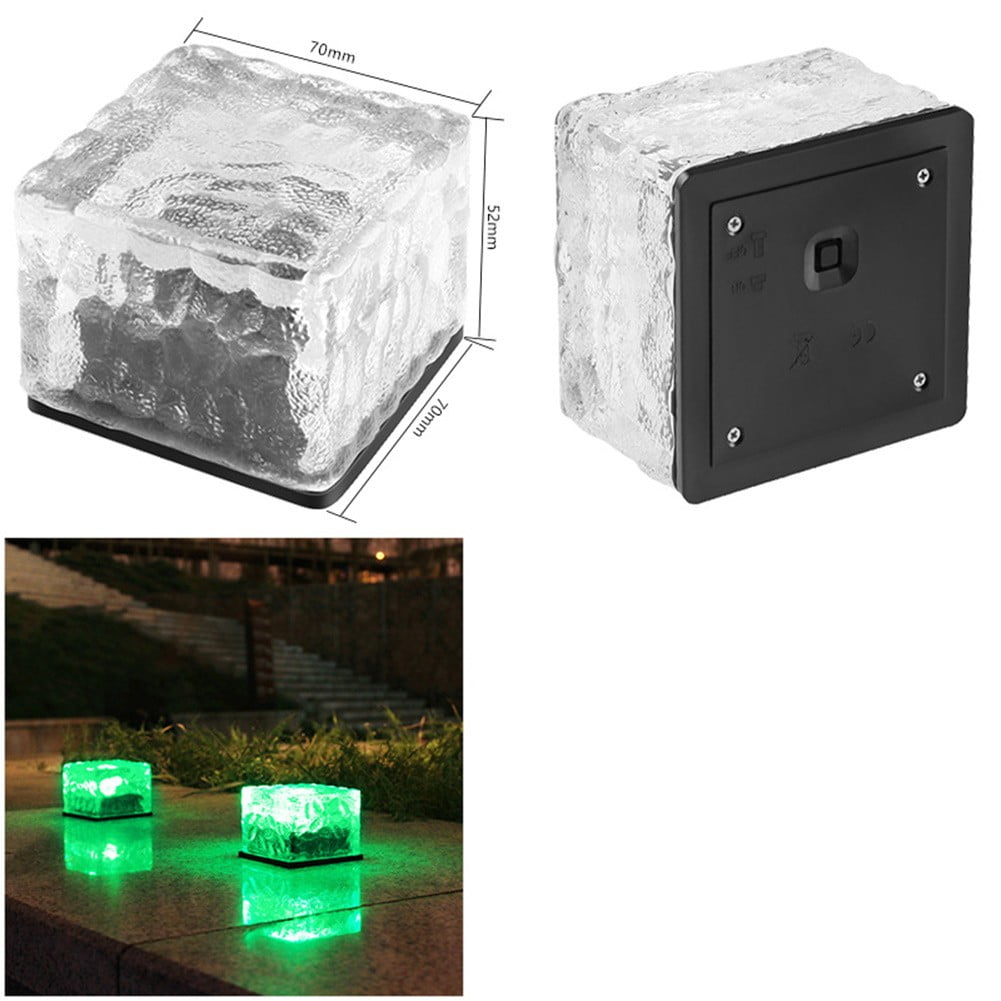 Solar Brick Lights Outdoor Waterproof Garden Ground Walkway Patio ...