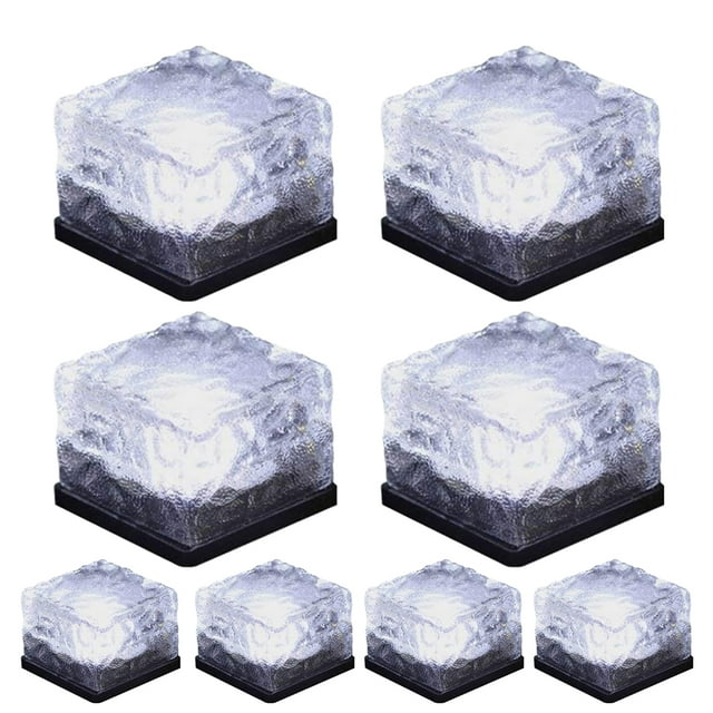 Solar Brick Lights, Ice Cube LED for Garden, Patio - Outdoor Decoration ...