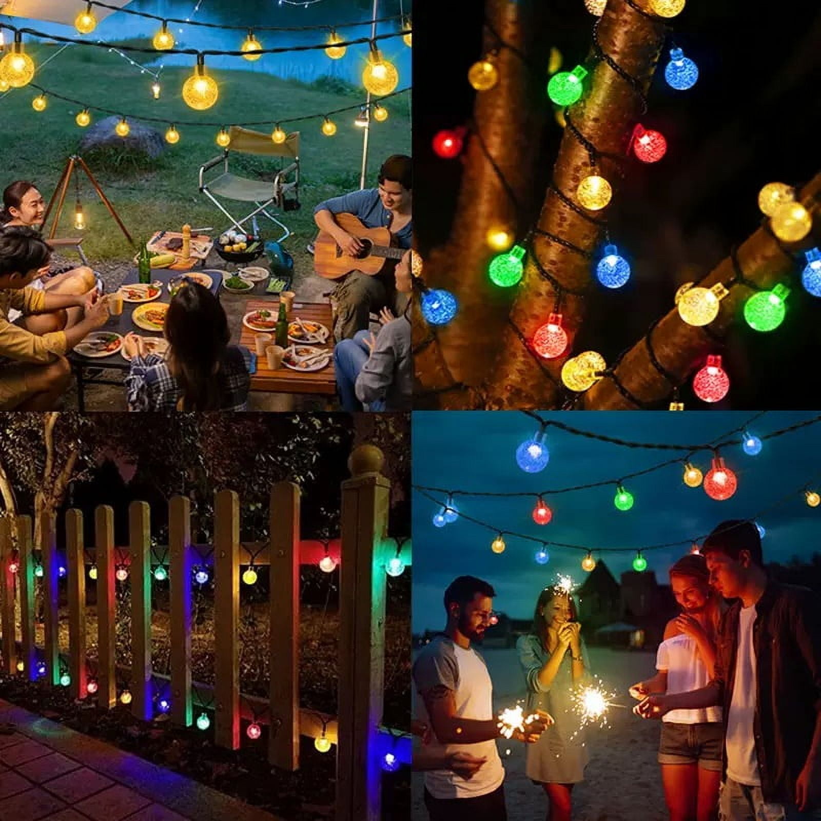 Solar Bubble Ball String Lights Outdoor 10 Meters LED 100 Pack ...