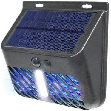 Pure Garden Solar Power UV Mosquito and Bug Zapper LED Light, Black ...