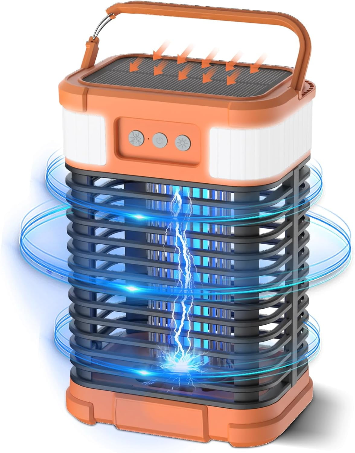 Solar Bug Zapper, 4200V Mosquito Zapper, Cordless & Rechargeable Bug ...