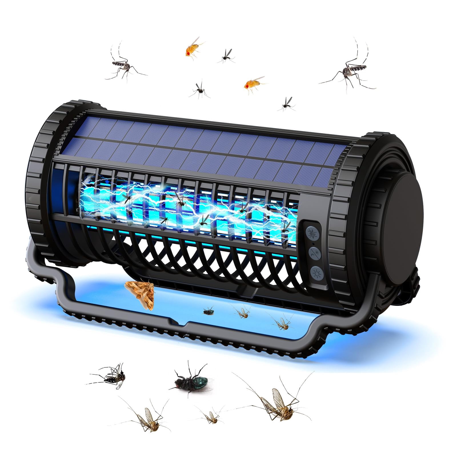 Solar Bug Zapper Outdoor, 4800V Effective Mosquito Zapper Indoor ...