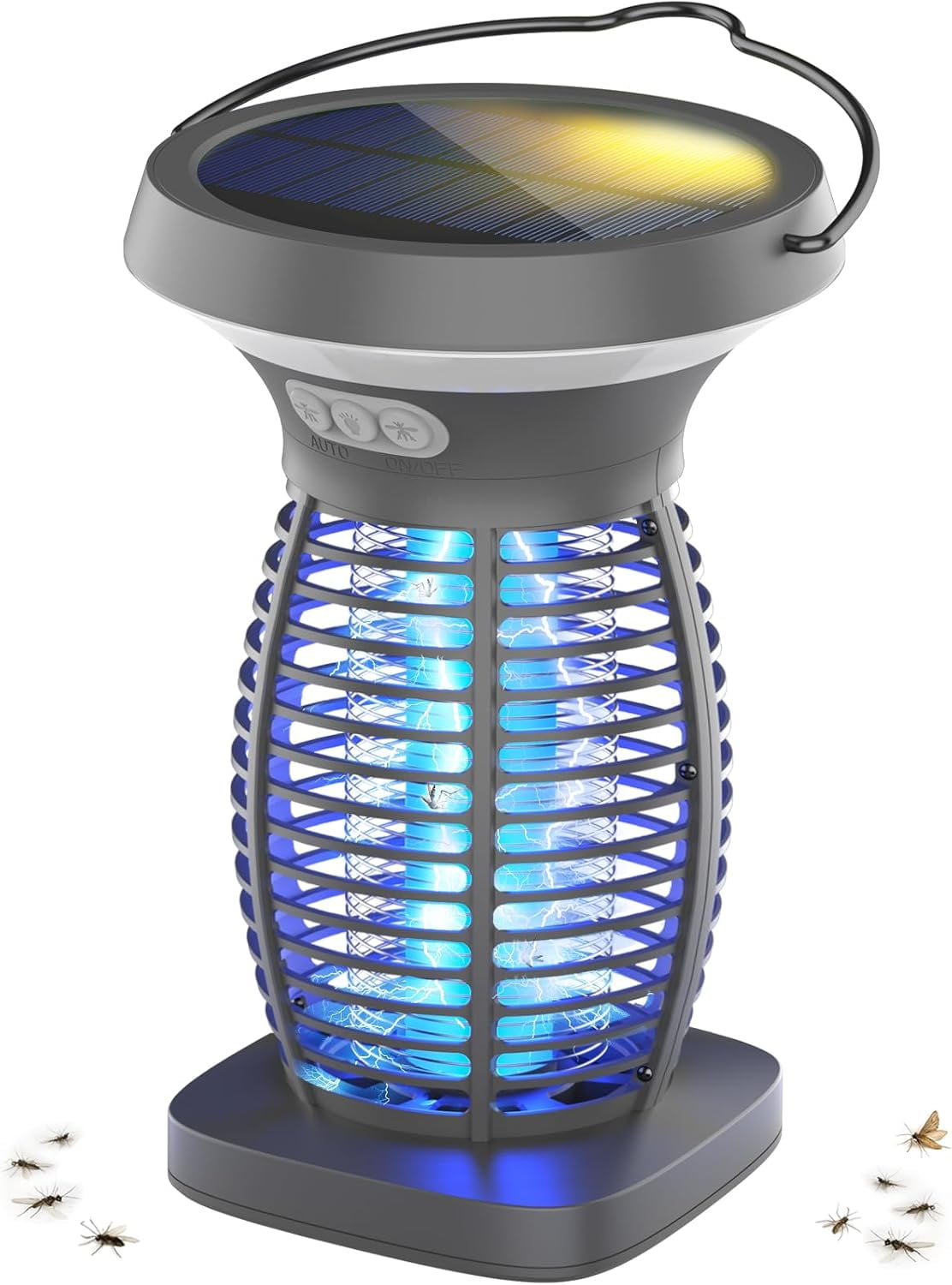 Solar Bug Zapper Outdoor, Mosquito Zapper Outdoor Waterproof Electric ...