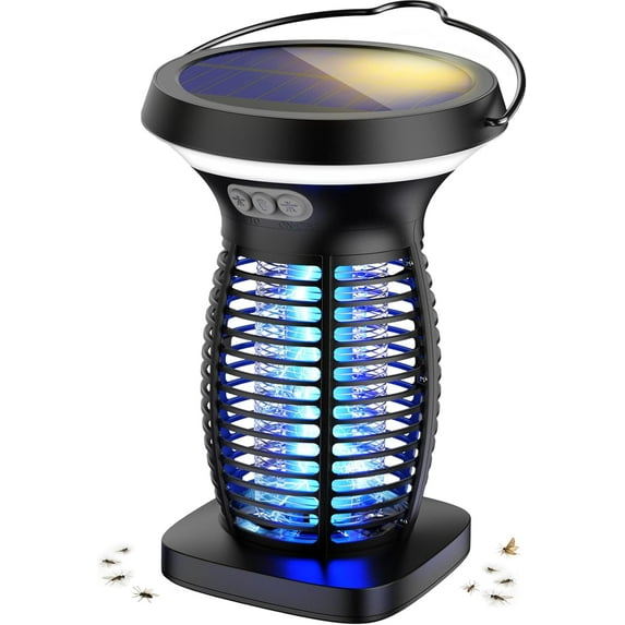 Solar Bug Zapper Outdoor, Mosquito Zapper Outdoor Waterproof Electric ...