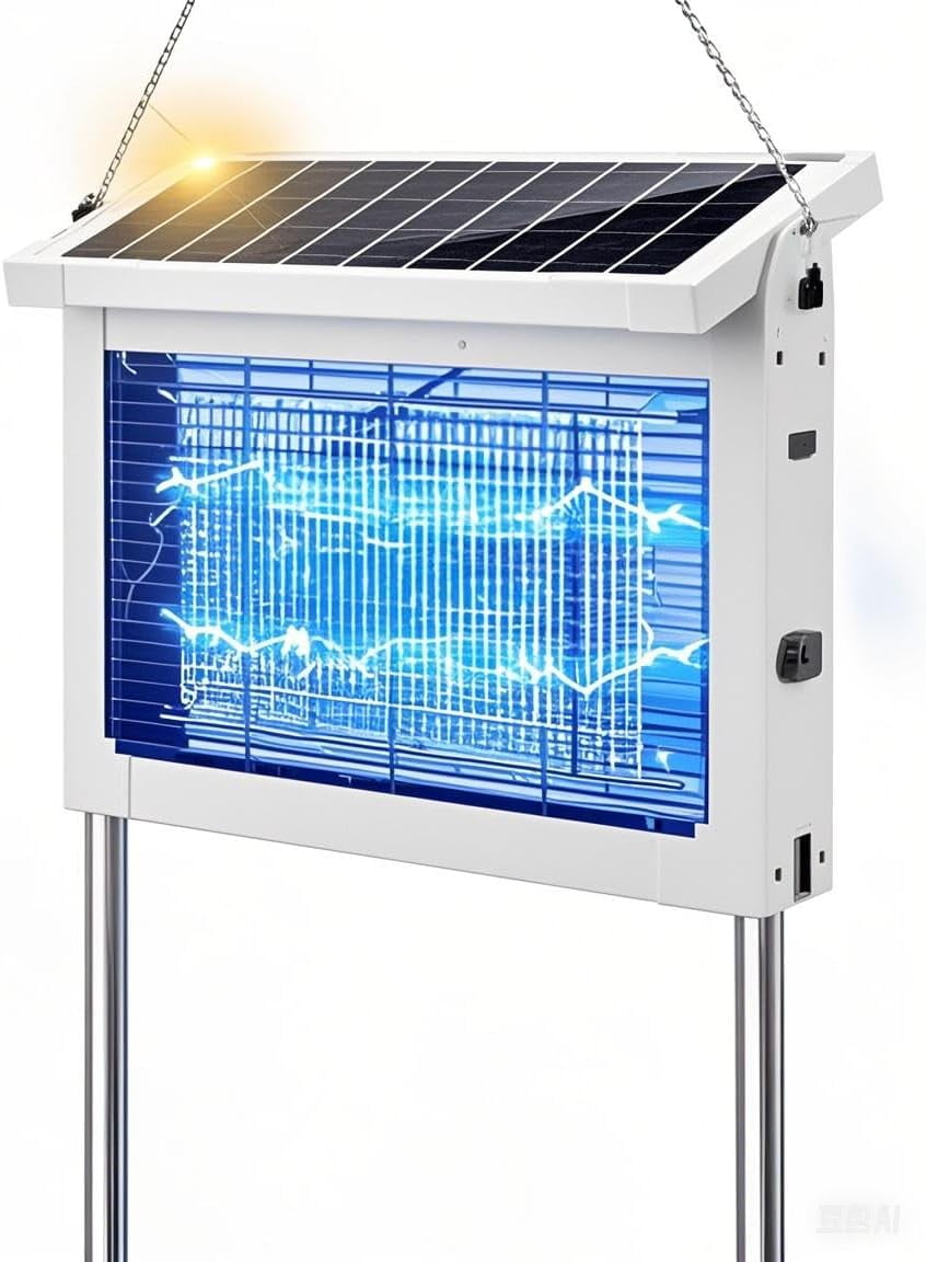 Solar Bug Zapper Outdoor, Mosquito Zapper Waterproof Electric Fly ...