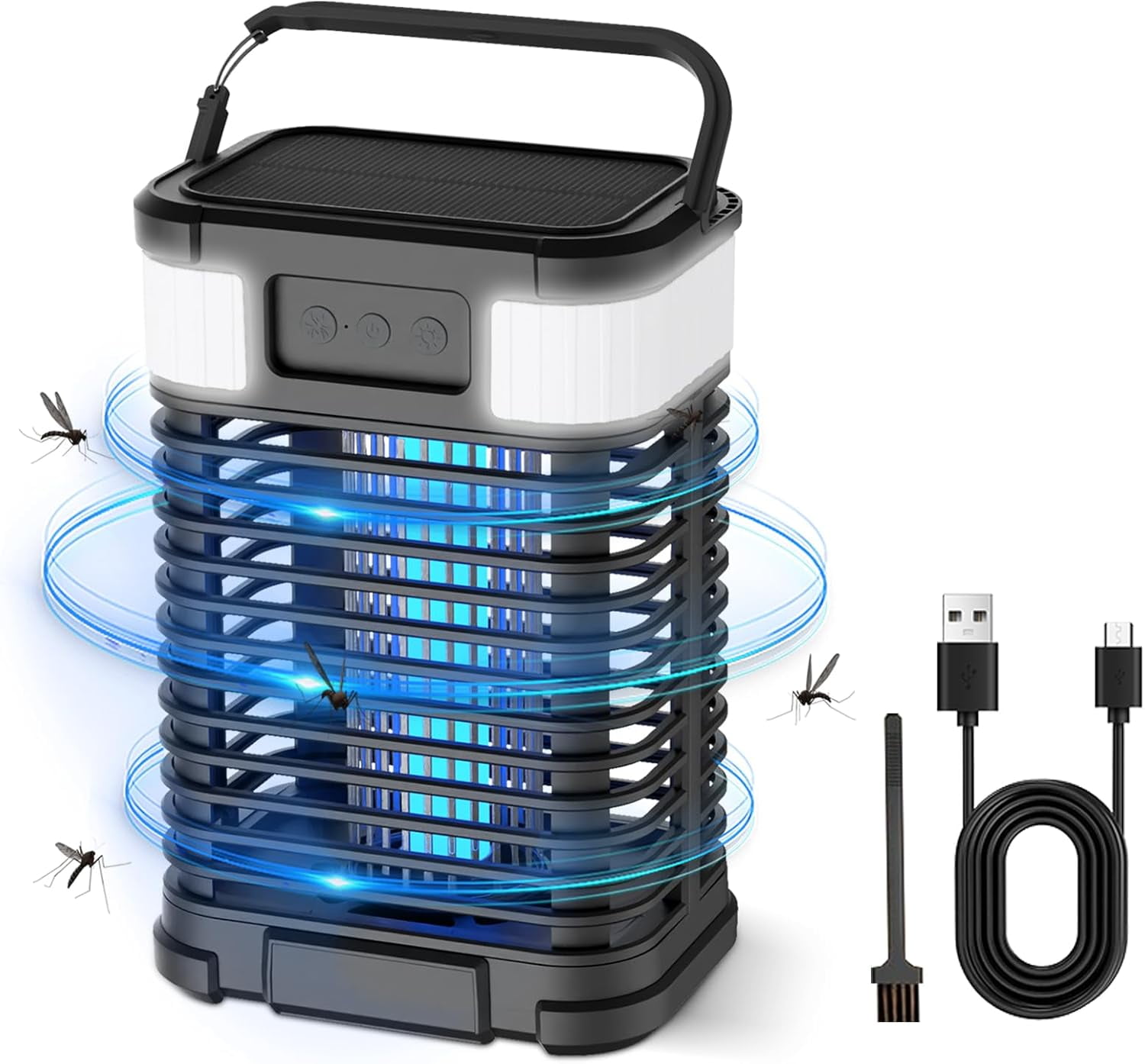 Solar Bug Zapper Outdoor Waterproof, Mosquito Zapper Portable ...