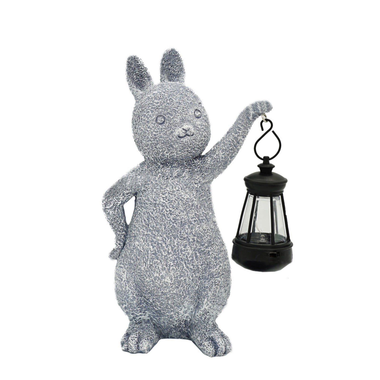 Solar Bunny Garden Light - Automatic LED Statue for Nighttime Yard ...